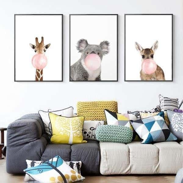 Happy Animals - Say Cheese | Unframed Canvas Art | Flash Sale | Rosseta ...