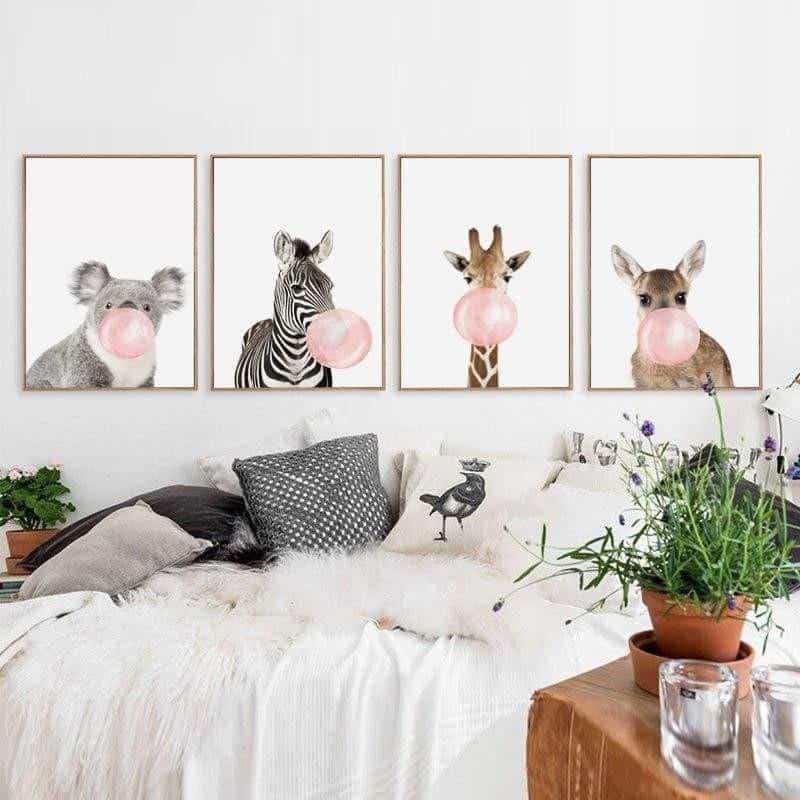 Happy Animals - Say Cheese | Unframed Canvas Art | Flash Sale | Rosseta ...
