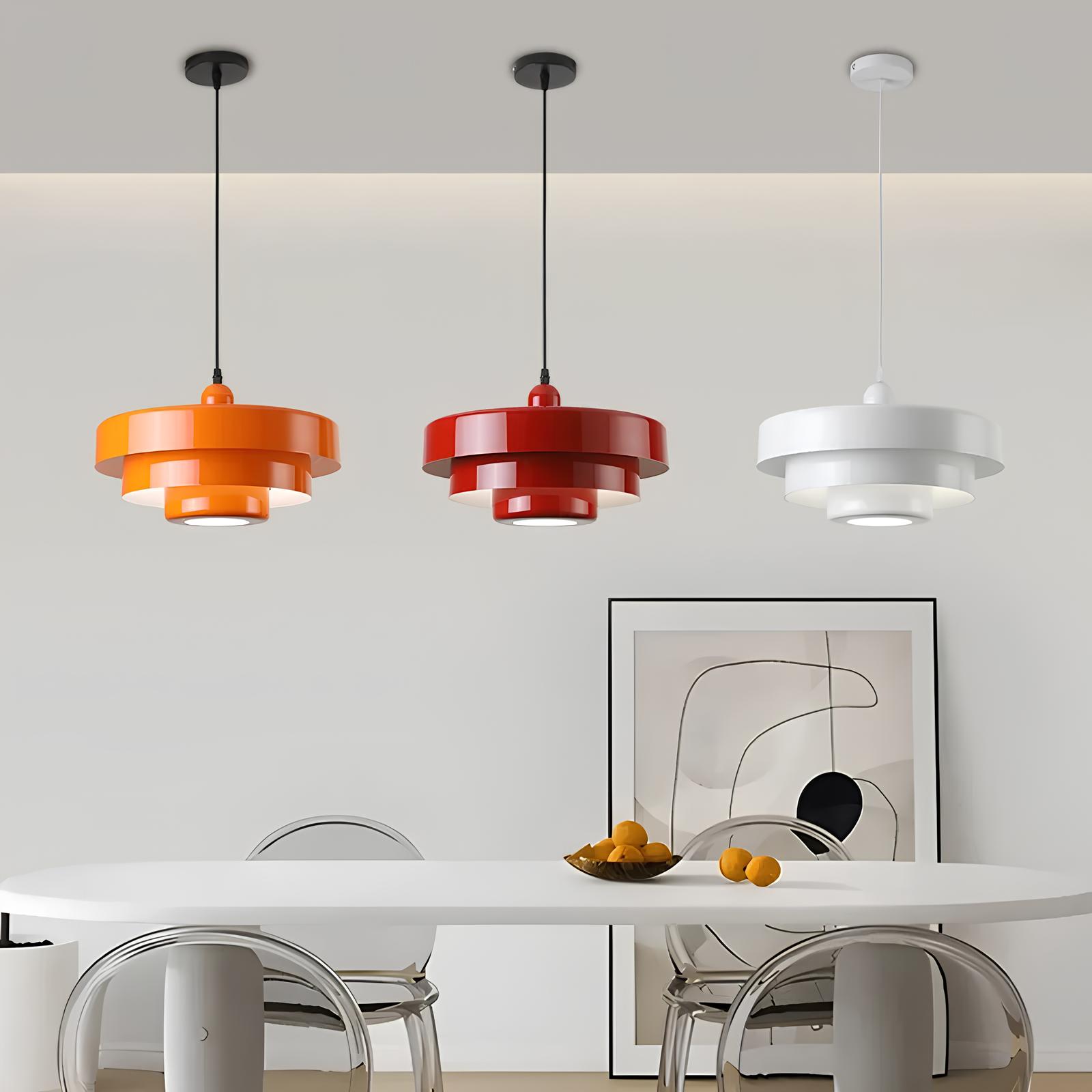 Retro Chic Multi-Colored Pendant Light - Mid-Century Modern Lighting ...